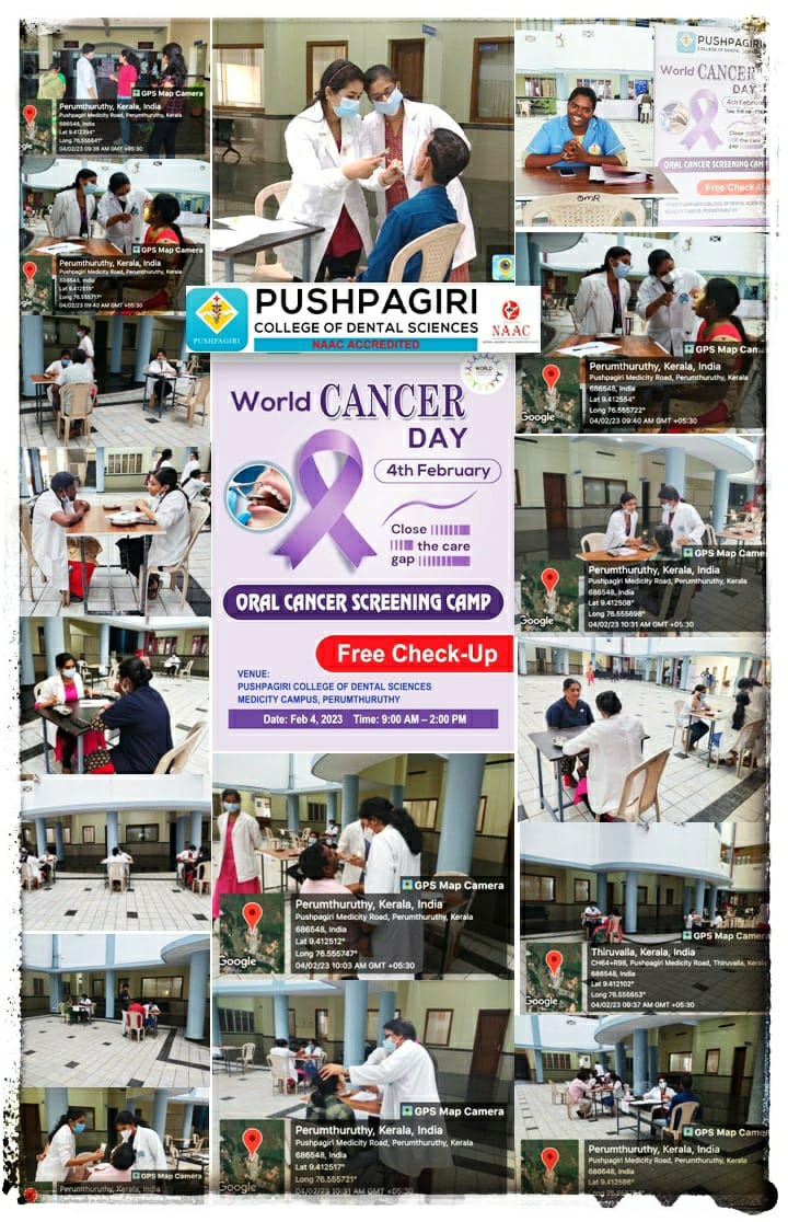 World Cancer Day-2023 - Pushpagiri- Group of Institutions